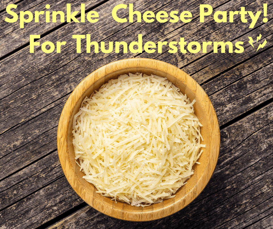 Sprinkle Cheese Party for Thunderstorms | Pawsitive Connection