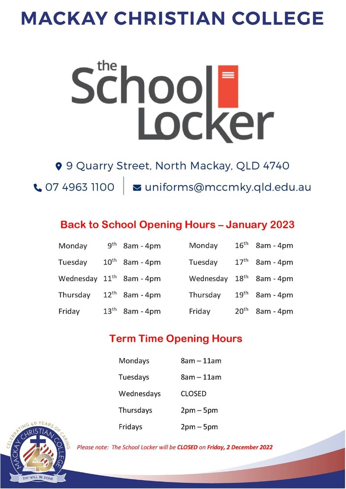 Mackay Christian College | Uniform Shop