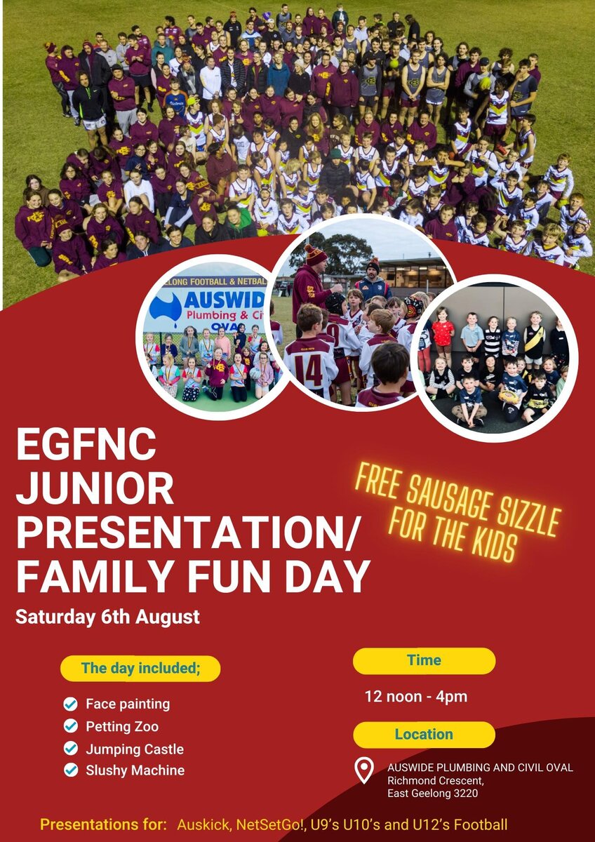 East Geelong FNC | Family - Junior Presentation Day